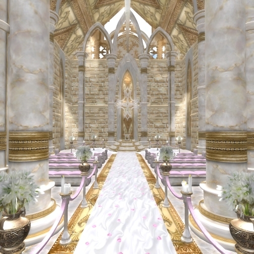 Second Life Marketplace - Pink Gold and White Church
