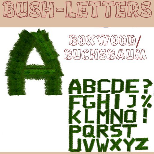 Second Life Marketplace - Bush-letters Buchsbaum/boxwood