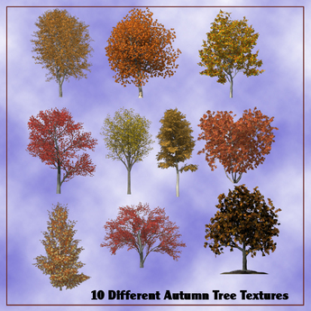 Second Life Marketplace - *Tin Teddy* 10 Autumn Tree Textures