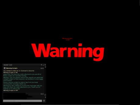 Second Life Marketplace - Warning Scripts (box)
