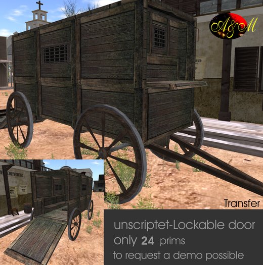 Second Life Marketplace - Prison wagon 24 Prims * BOX
