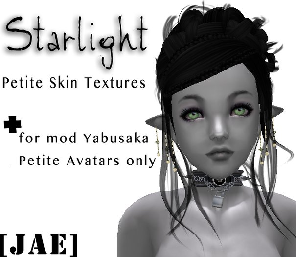 Second Life Marketplace - [JAE] Petite Female Starlight Drow Skin Kit