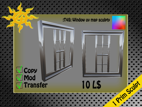 Second Life Marketplace - :T4S: Window uv map sculpty
