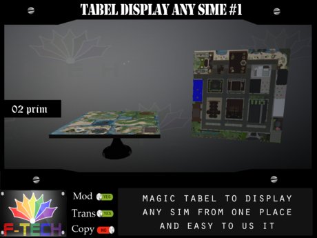 Second Life Marketplace - TABEL MAP, DISPLAY ANY SL SIM/REGIENT/LAND