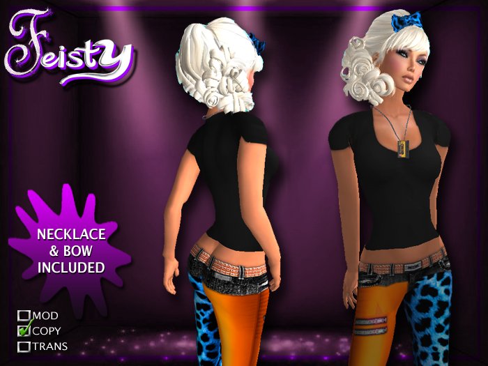 Second Life Marketplace - !FEISTY! Designs Flashback Outfit Orange