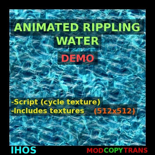 Second Life Marketplace - (DEMO) Animated Rippling Water01