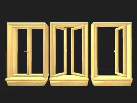 Second Life Marketplace - 1 Prim Casement Sculpted Windows 002 3-pack ...