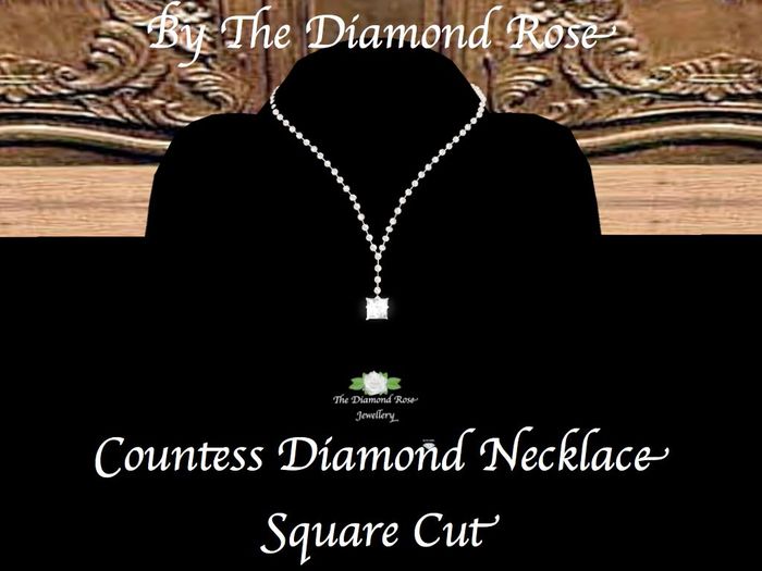 Second Life Marketplace - Countess Diamond Necklace Square Cut BOXED