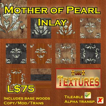 Second Life Marketplace - USC Textures - Mother of Pearl Inlay