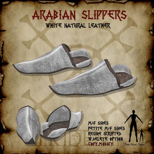 Second Life Marketplace - Arabian Slippers [White]