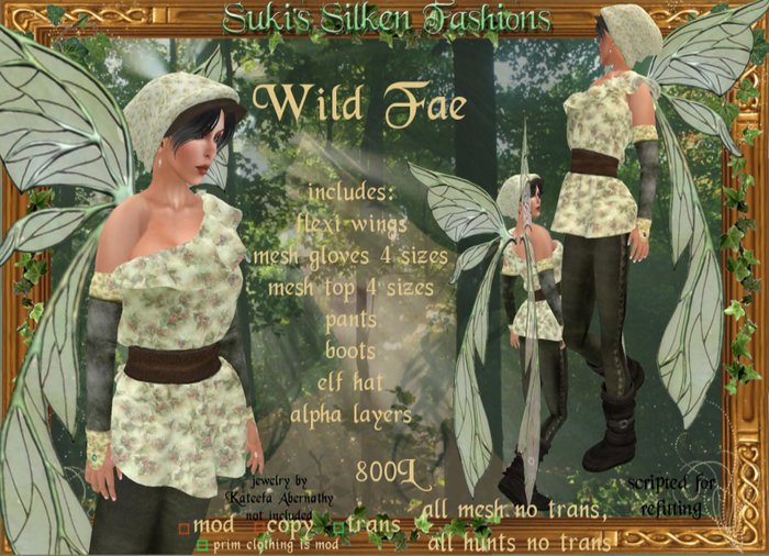 Second Life Marketplace - !~SSF~! Wild Fae Outfit - Ladies