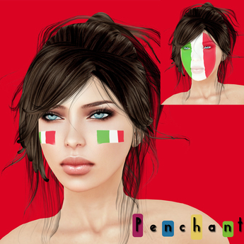 Second Life Marketplace - [ P e n c h a n t ] Italy Face Paint Set