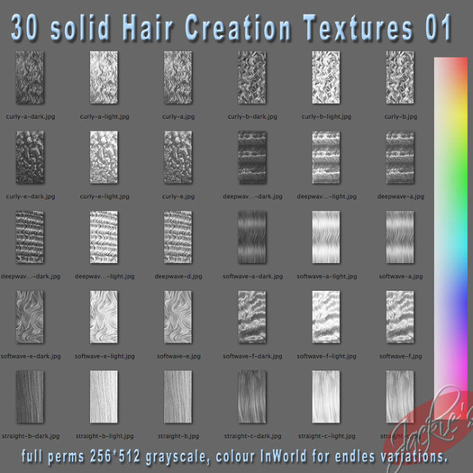 Second Life Marketplace - - 30 Solid Hair Creation Textures 01 , full ...