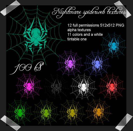 Second Life Marketplace - Nightmare spiderweb Funny full perms PNG ...