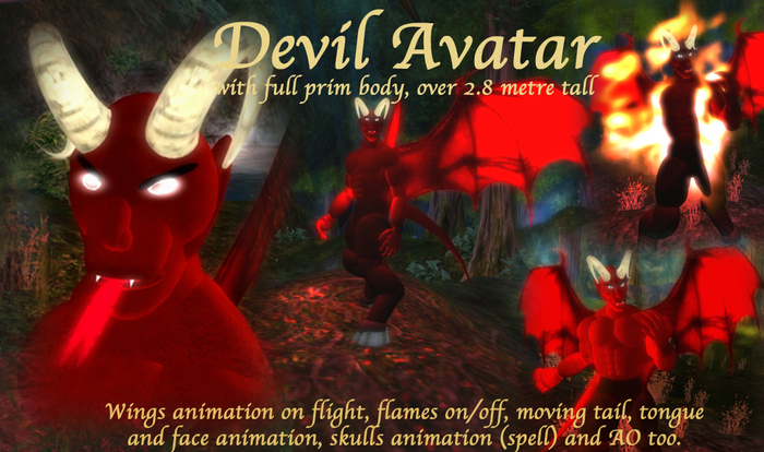 Second Life Marketplace - Devil avatar - DEMON SATAN - HALLOWEEN ...