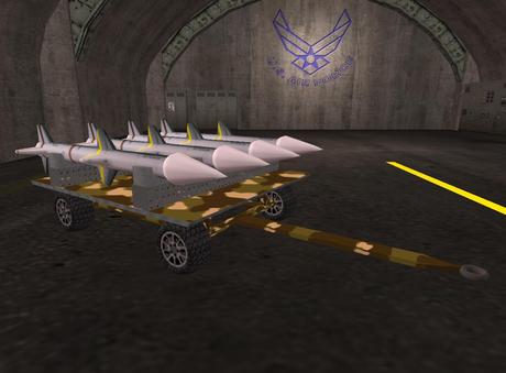 Second Life Marketplace - Ordnance trolley with four AIM-120 missiles camo