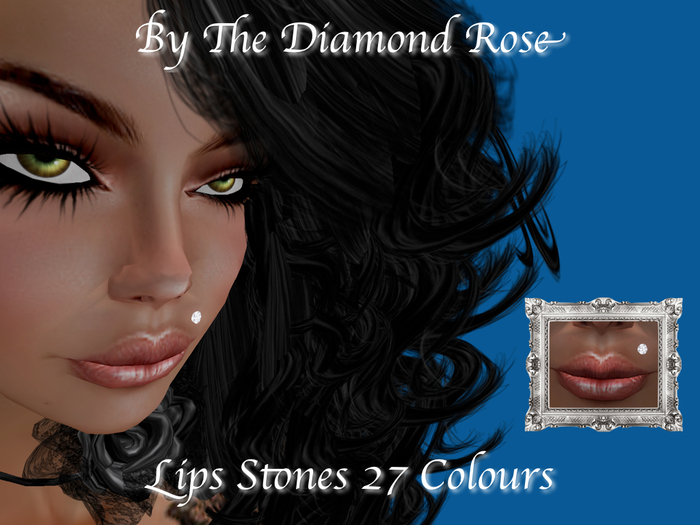 Second Life Marketplace - Face lip piercing, Lip piercings Stones 27 ...