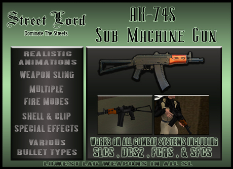 Second Life Marketplace - Ak-74 Assault Rifle Street Lord Weapon From ...