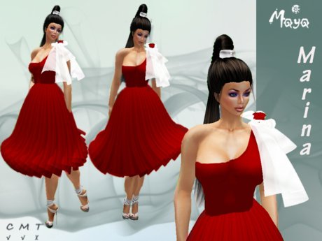 Second Life Marketplace - Vestido rojo (Marina) *MAYA*