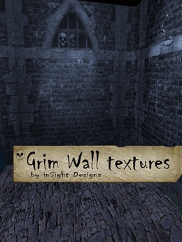 Second Life Marketplace - ID | Grim holloween brick wall skull textures ...
