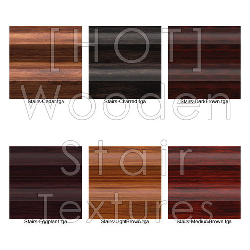 Second Life Marketplace - [HOT] Wooden Stair Textures