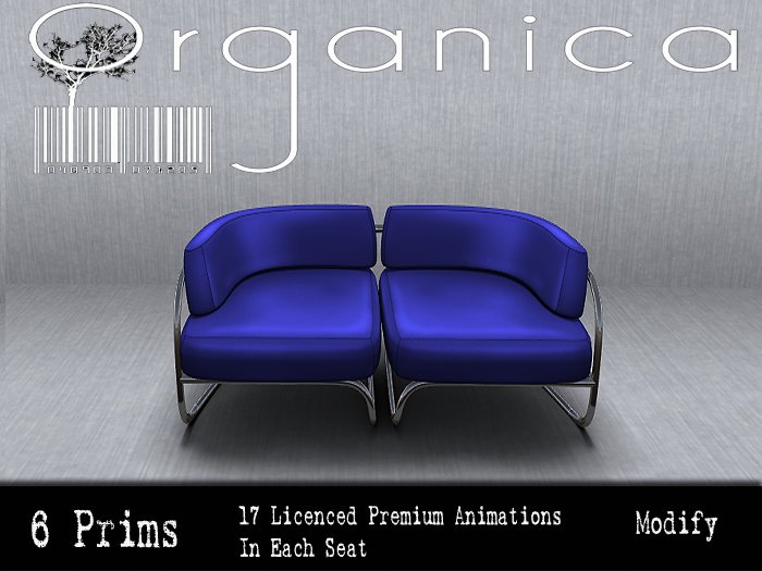 Second Life Marketplace - Organica - Moderna / Periwinkle Sofa