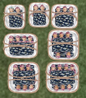 Second Life Marketplace - * Multiples Girls - Googoo Babies Basket Set ...