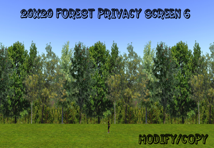 Second Life Marketplace - 20x20 Forest Privacy Screen 6 (Seamless)