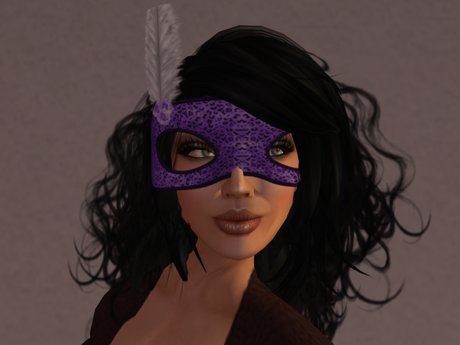 Second Life Marketplace - Feather Purple Masquerade Mask