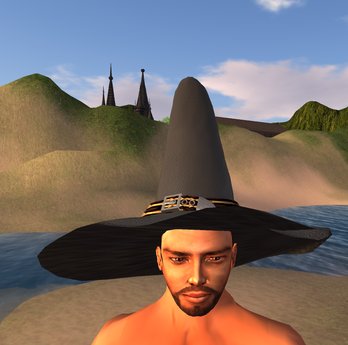 Second Life Marketplace - Witch & Wizard hat - black