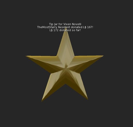 Second Life Marketplace - Sculpted Star shaped Tip Jar