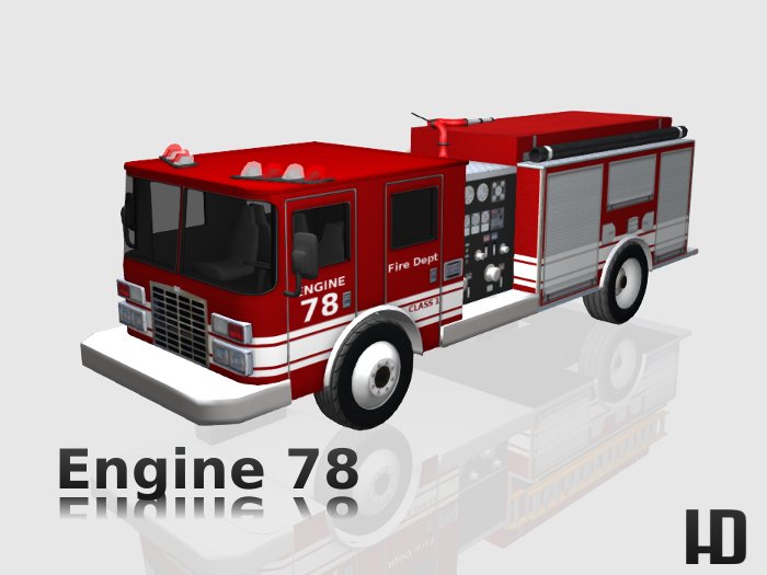 Second Life Marketplace - Fire Truck; HD NextGen Engine 78