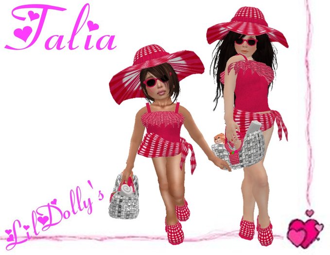 Second Life Marketplace - *LilDolly's* Talia Child and Toddler Swim Suit