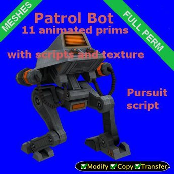 Second Life Marketplace - Patrol bot pursuit