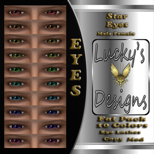 Second Life Marketplace - .:LD:. Star Eyes Fat Pack 10 colors