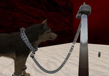 Second Life Marketplace - Twi~wolf collar Skulls Spikes (Scripted)