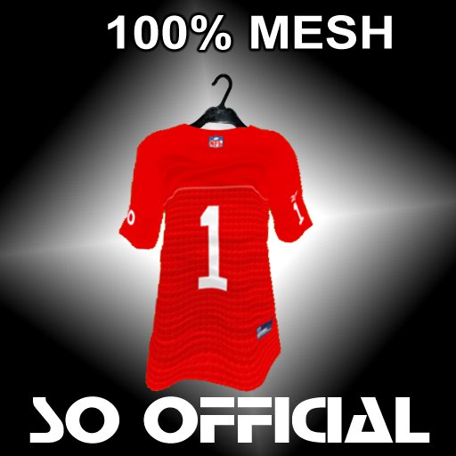 Second Life Marketplace - ::So Official Football jersey:: SO RED