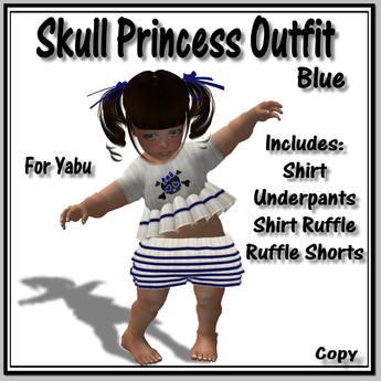 Second Life Marketplace - (TPP) Skull Princess Outfit Blue (Bagged)