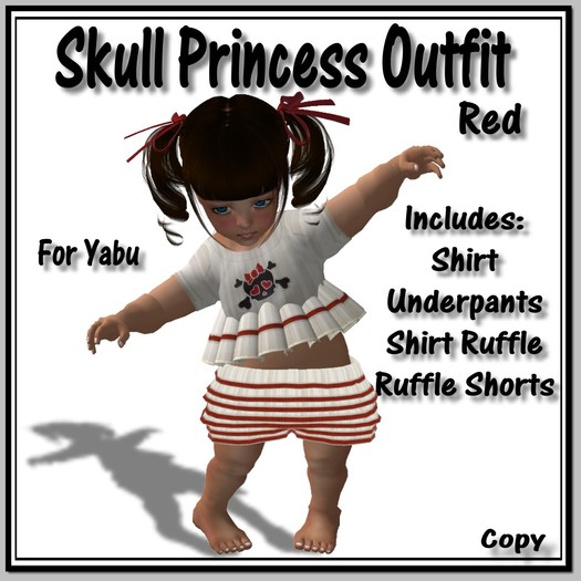 Second Life Marketplace - (TPP) Skull Princess Outfit Red (Bagged)