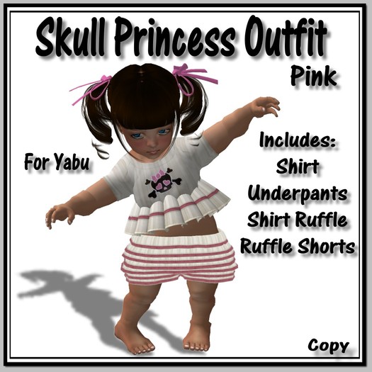 Second Life Marketplace - (TPP) Skull Princess Outfit Pink (Bagged)