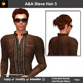 Second Life Marketplace - A&A Steve Hair Color 3 (from Valuepack). Mid ...