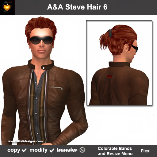 Second Life Marketplace - A&A Steve Hair Color 6 (from Valuepack). Mid ...