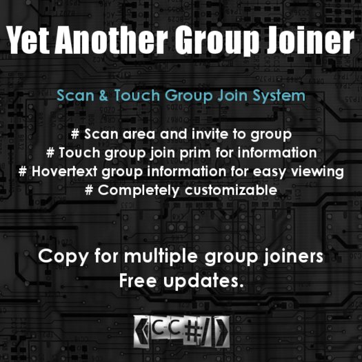 Second Life Marketplace - Yet Another Group Joiner ~ Quick & Easy Group ...