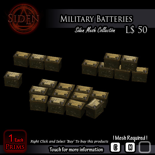 Second Life Marketplace - Military Batteries