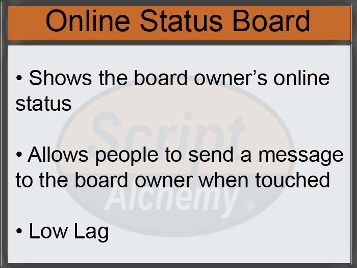 Second Life Marketplace - Script Alchemy - Online Status Board