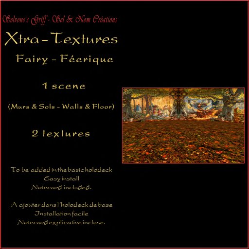 Second Life Marketplace - Holodeck Xtra Textures - Fairy MCP