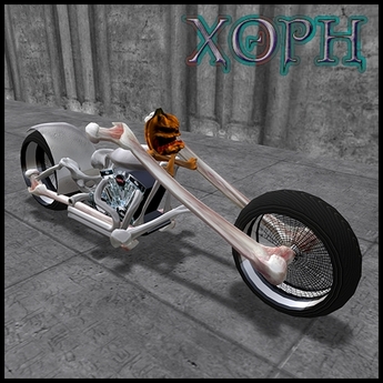 Second Life Marketplace - Halloween Bike "Pumpkinhead" (Bones ...