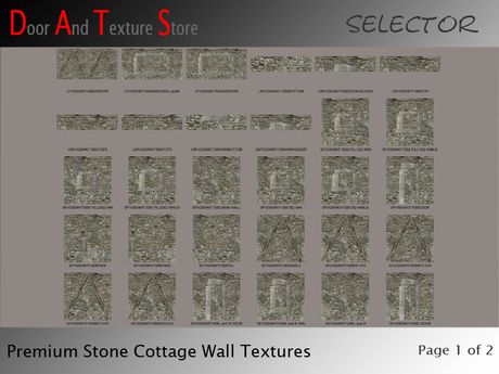 Second Life Marketplace - 58 Texture Pack, Stone Cottage Wall Texture ...