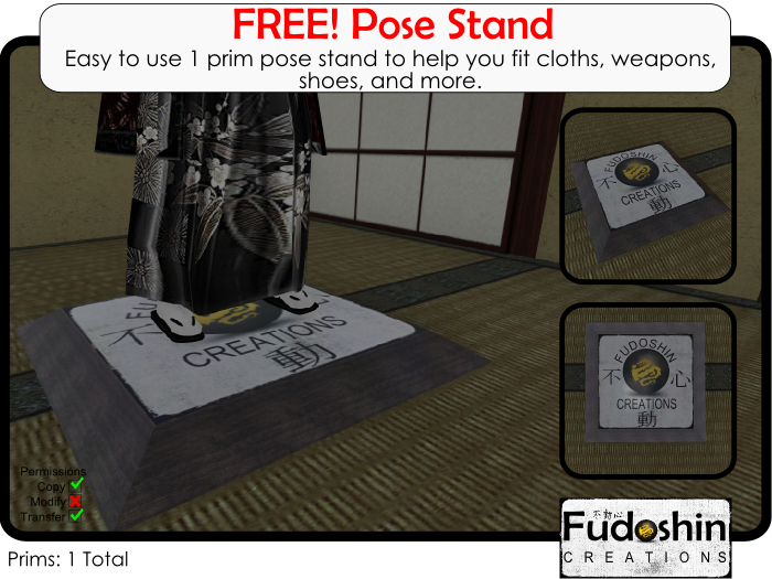 Second Life Marketplace - Fudoshin Creations Pose Stand V1.0