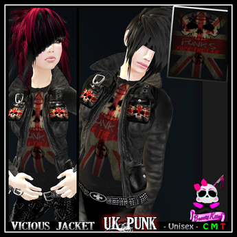 Second Life Marketplace - ..::Beauty Killer::.. Vicious Jacket - UK Punk